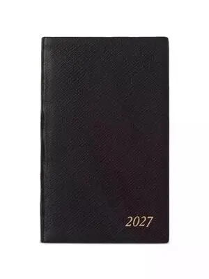 Smythson 2027 Panama-leather Weekly Planner - Black