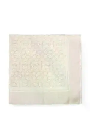 COACH Monogram-print Silk Scarf - Neutrals