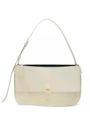 FERRAGAMO Mini Cara Bag In Smooth Calfskin Leather - Neutrals