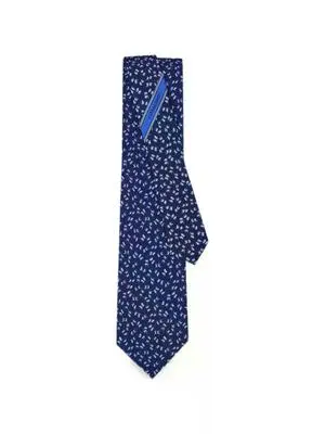 FERRAGAMO Dragonfly Print Silk Tie