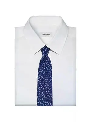 FERRAGAMO Dragonfly Print Silk Tie