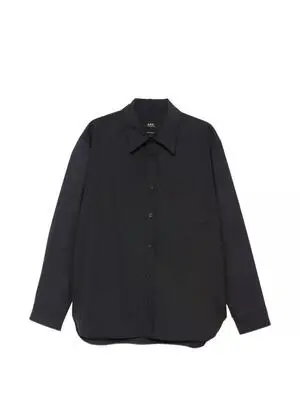 A.p.c. Chest-pocket Long-sleeve Shirt - Blue