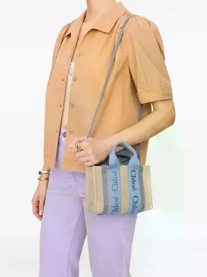 Chloé Woody Logo-print Tote Bag - Neutrals