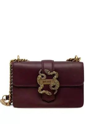 Just Cavalli Snake-plaque Leather Shoulder Bag - Red