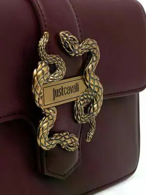 Just Cavalli Snake-plaque Leather Shoulder Bag