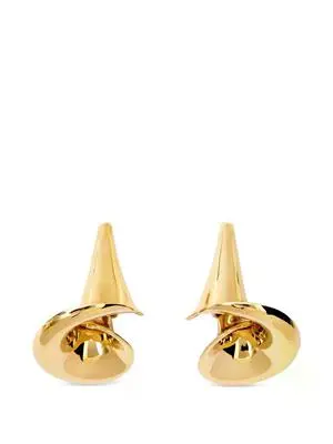 Burberry Plated Tulip Earrings - Gold