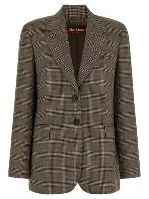 Max Mara Mstalca Wool Blazer - Brown