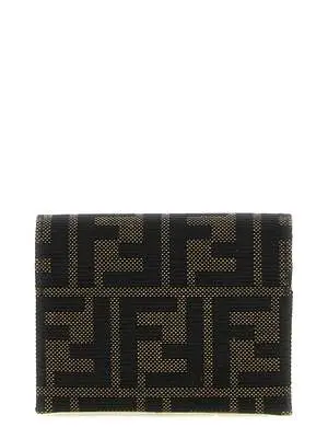 Fendi Ff Jacquard Cardholder - Brown