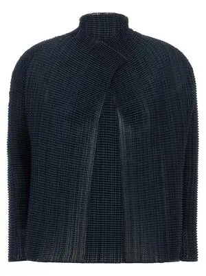 Issey Miyake Wooly Pleats-68 Cardigan - Blue