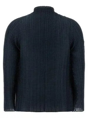 Issey Miyake Wooly Pleats-68 Cardigan - Blue