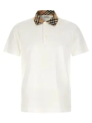Men's Burberry White Polos
