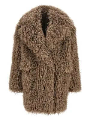 Tagliatore Astrid Fur-effect Coat - Gray