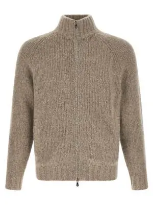 Brunello Cucinelli BRUNELLO CUCINELLI Cashmere And Silk Cardigan Cream