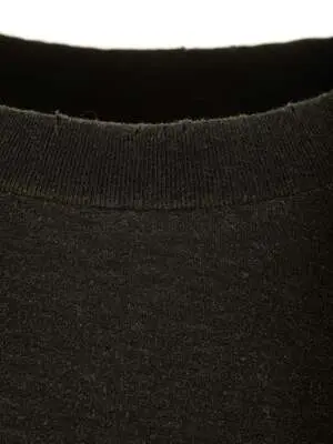Acne Studios Cotton And Hemp T-shirt With Logo Print - Black