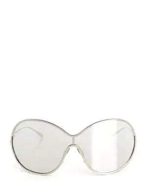 Alaïa Oversized Sunglasses - Silver