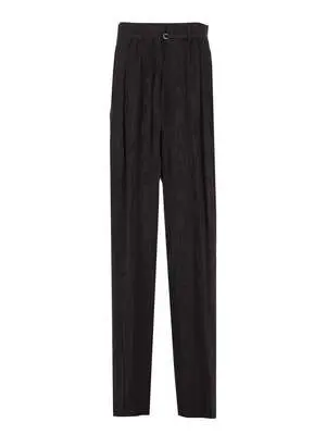 Dries Van Noten High-waisted Trousers Moiré Motif
