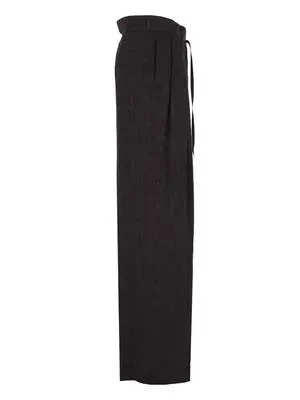 Dries Van Noten High-waisted Trousers Moiré Motif