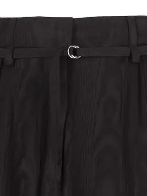 Dries Van Noten High-waisted Moiré Motif Trousers - Black