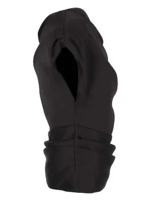 SELF-PORTRAIT Draped Taffeta Top