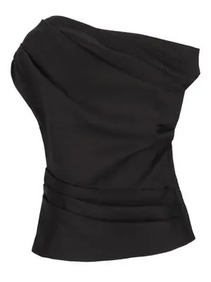 SELF-PORTRAIT SELF-PORTRAIT Draped Taffeta Top