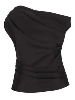 SELF-PORTRAIT SELF-PORTRAIT Draped Taffeta Top