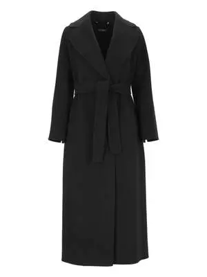 ' S MAX MARA S Max Mara Poldo Wool Drap Dressing Gown Coat - Black