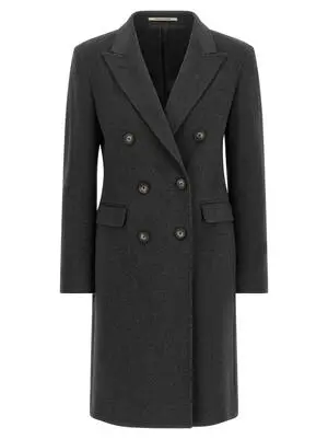 Tagliatore Parigi Double-breasted Virgin Wool And Cashmere Blend Overcoat - Gray