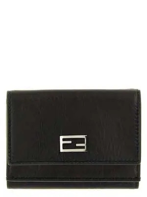 Fendi Tube' Mini Trifold Wallet - Black