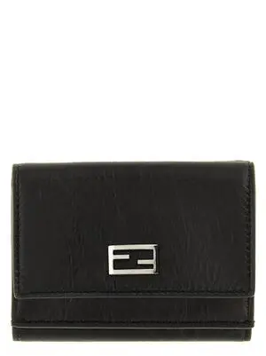 Fendi Tube' Mini Trifold Wallet - Black