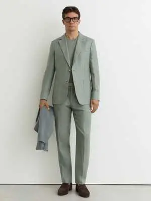 REISS Atlantic C Suit Trousers - Sage