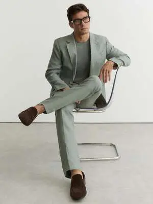 REISS Atlantic C Suit Trousers - Sage