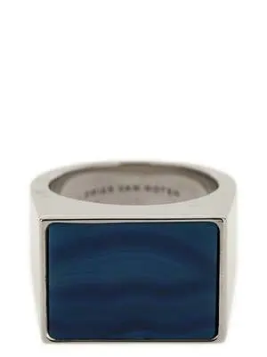 Dries Van Noten Signet Ring With Stone - Blue