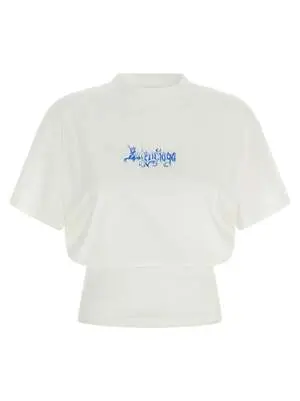 Balenciaga Sketchy" Logo T-shirt - White