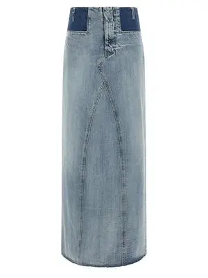 MAISON MARGIELA Deconstructed Two-tone Denim Skirt - Blue