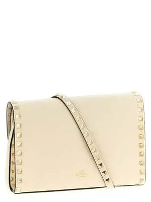 Valentino Garavani Rockstud' Small Shoulder Bag - White