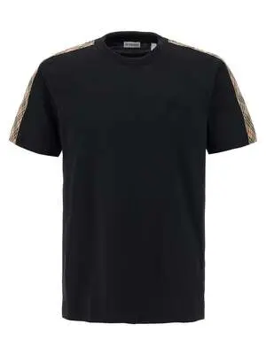 Burberry Check Tape T-shirt - Black