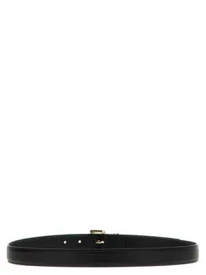 FERRAGAMO Gancini Double Belt - Black