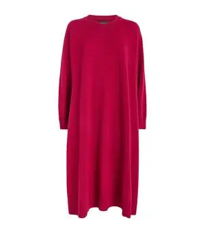 Eskandar Cashmere A-line Sweater Dress - Pink