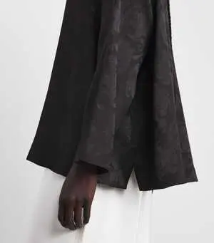Eskandar Silk Double-stand Collar Shirt
