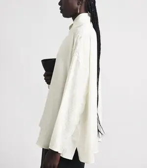 Eskandar Silk Double-stand Collar Shirt