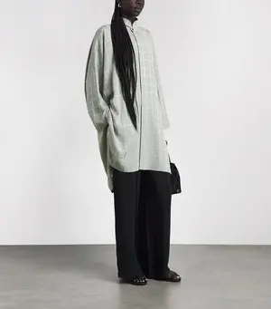 Eskandar Silk Double-stand Collar Shirt