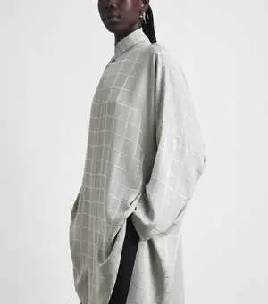 Eskandar Silk Double-stand Collar Shirt