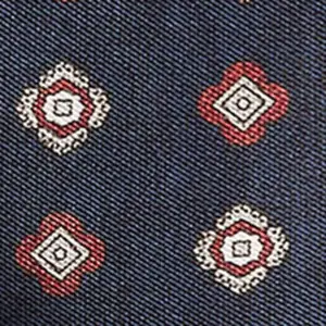 Brunello Cucinelli Silk Medallion Pocket Square - Blue