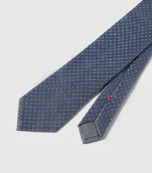 Brunello Cucinelli Silk Jacquard Tie - Blue