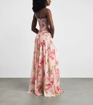 PatBO Chiffon Orchid Bloom Maxi Dress