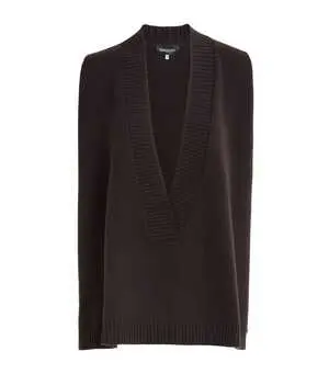 Eskandar Cashmere Plunge-neck Sweater Vest - Brown
