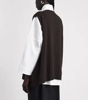 Eskandar Cashmere Plunge-neck Sweater Vest