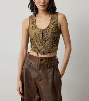 Ralph Lauren Sleeveless Thurlow Corset Top