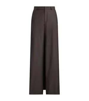 Ralph Lauren Wool-silk Elba Trousers - Brown