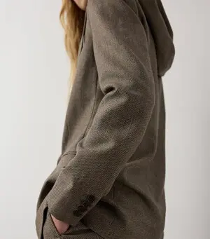 Ralph Lauren Wool Hooded Single-breasted Blazer